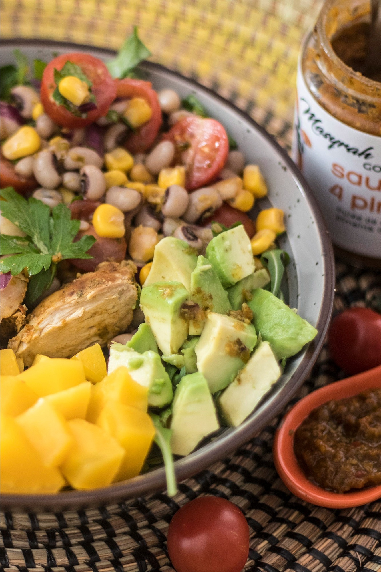 Salade de Niébé au poulet - Aistou Cuisine