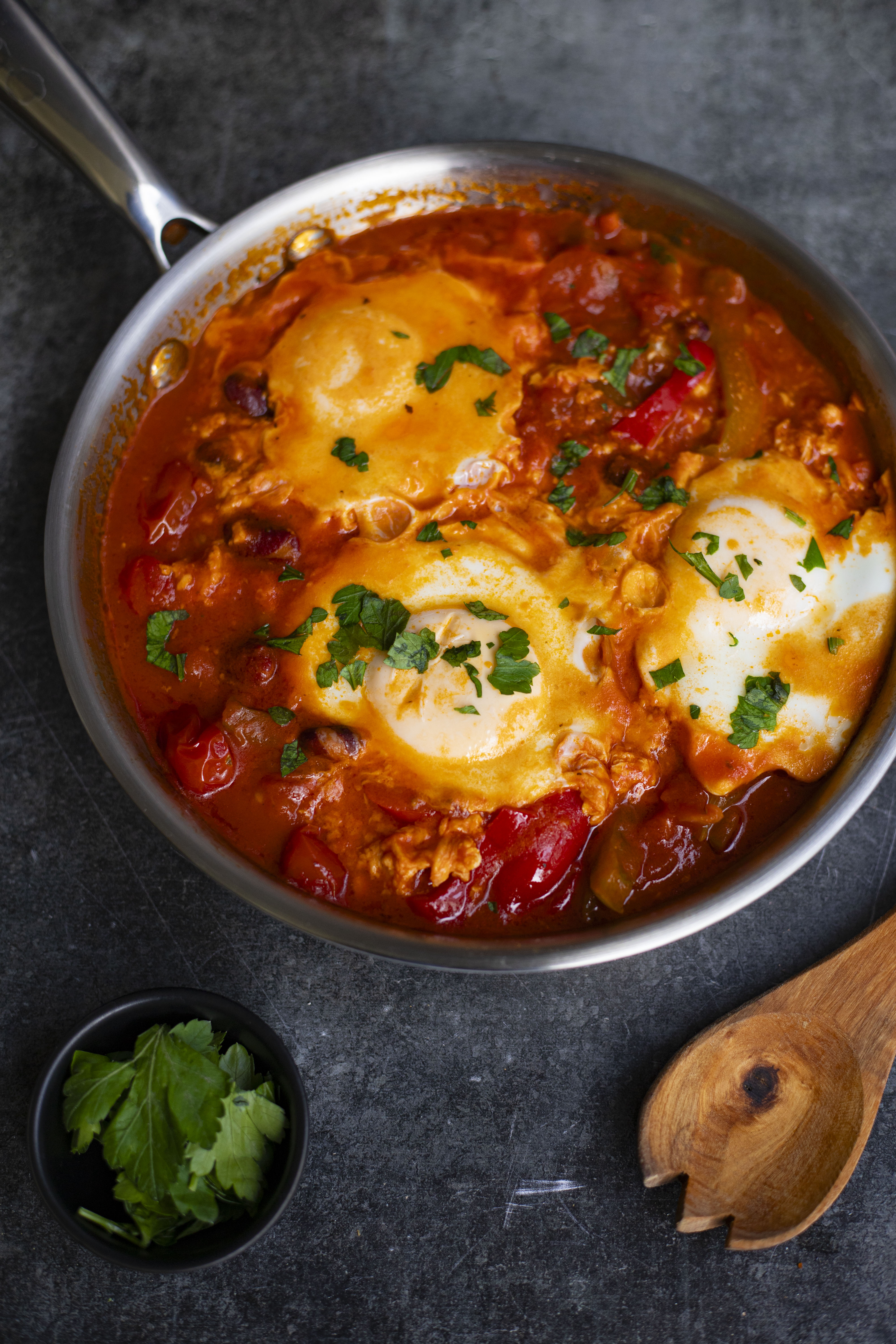 Chakchouka aux haricots rouges - Aistou Cuisine